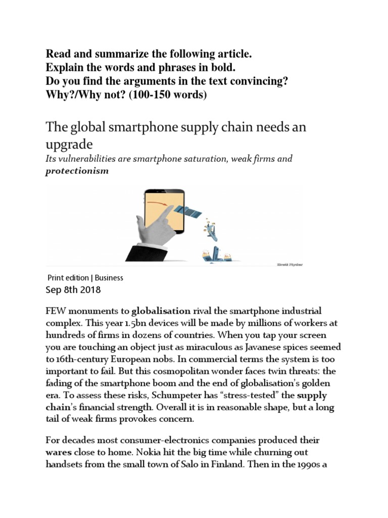 Upgrading the Global Smartphone Supply Chain | PDF | Apple Inc ...