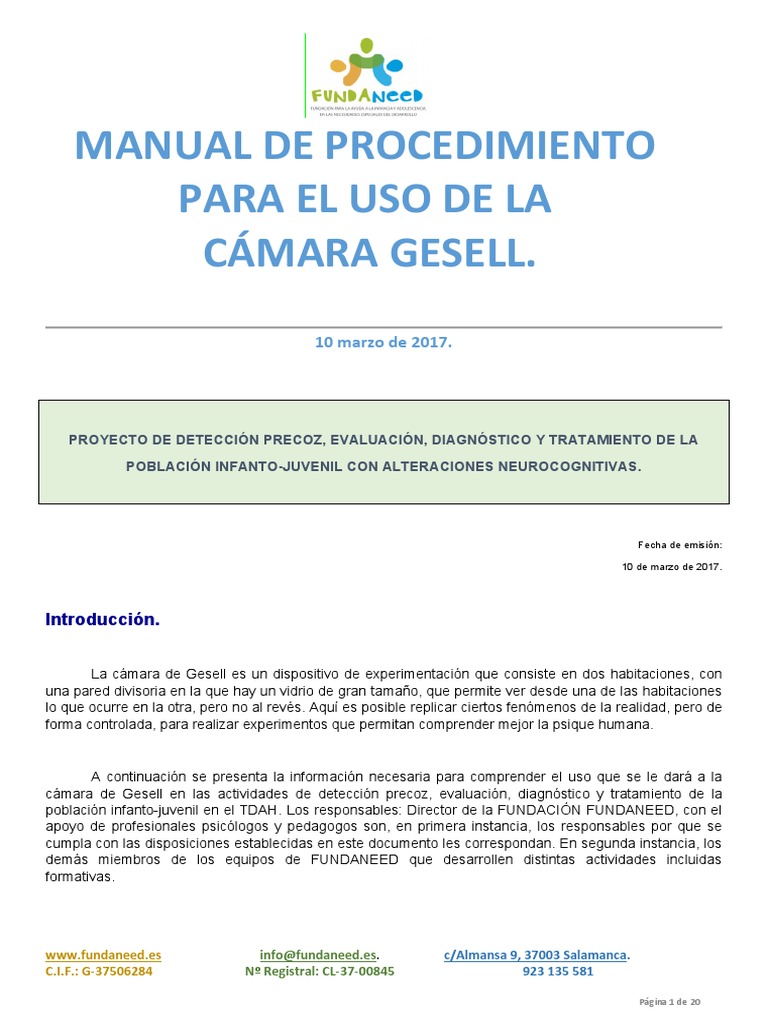 Uso de la Cámara Gesell en Psicología | PDF | Sicología | Aprendizaje