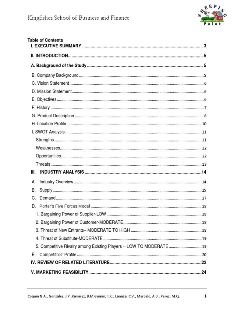Final Feasibility Study Paper | PDF | Sheep | Wool