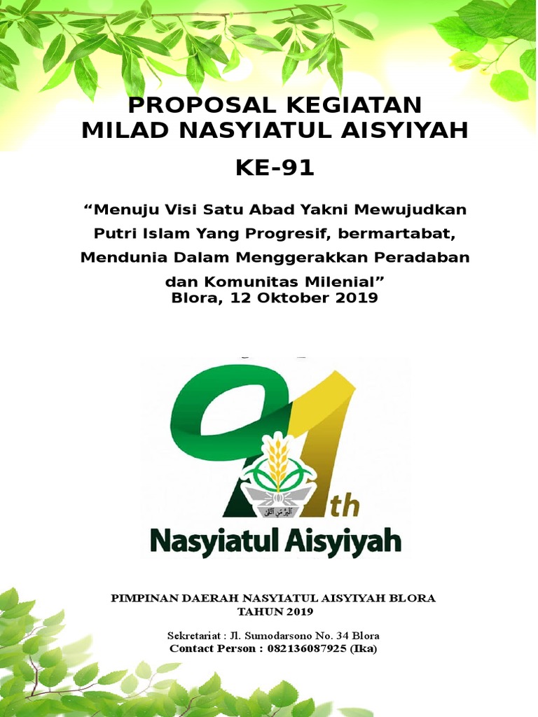 Proposal Kegiatan Milad Na 91 | PDF