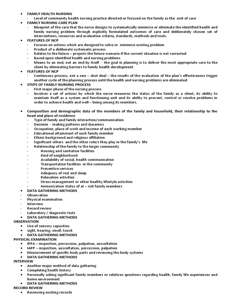 CHN Outline | PDF | Nursing | Health Care