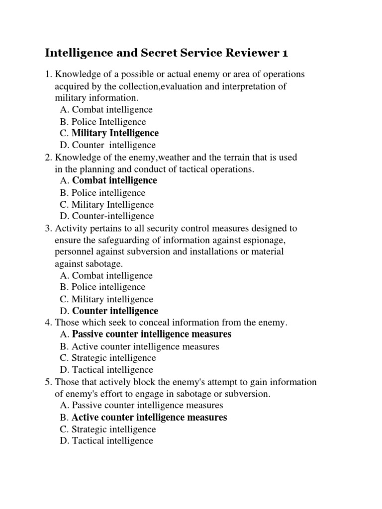 Intelligence and Secret Services | PDF | Counterintelligence | Espionage