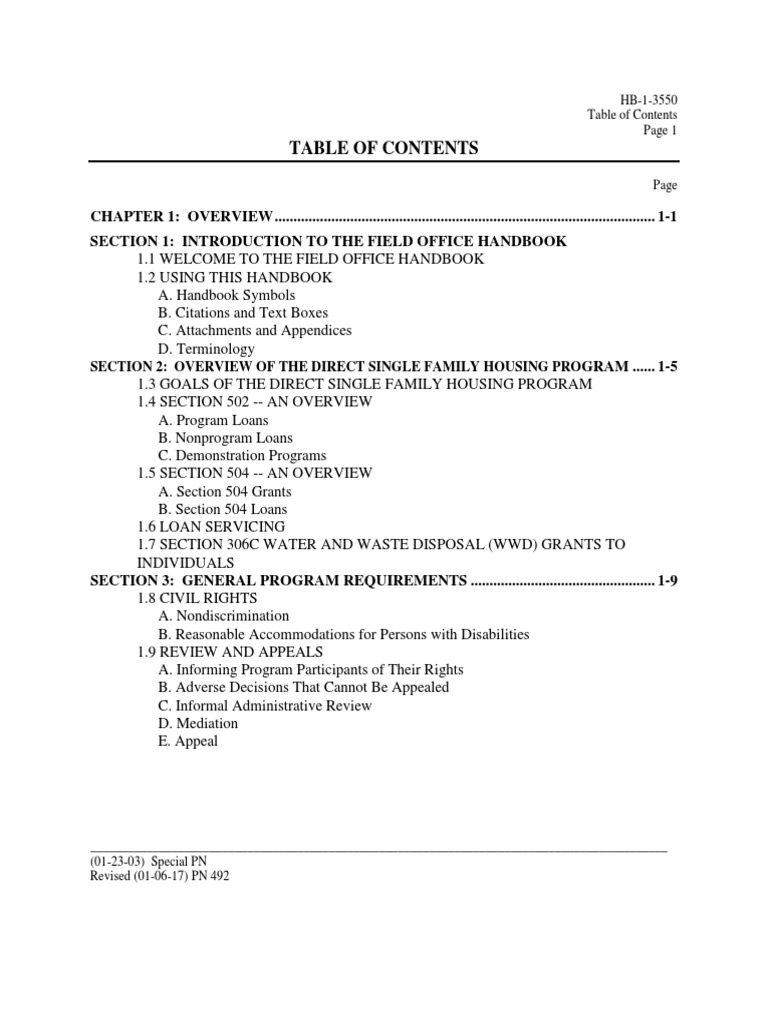USDA Housing Program Field Office Handbook | PDF | Loan To Value Ratio ...