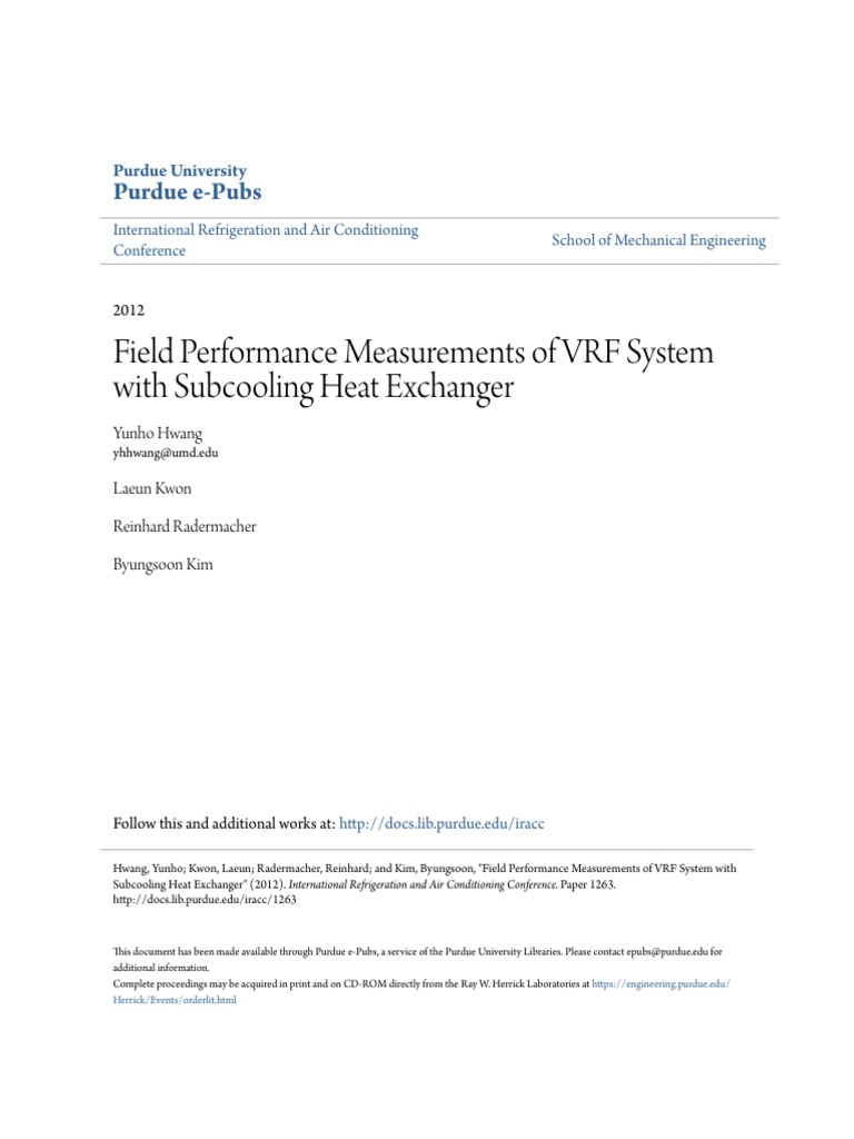 Modeling of VRF System | PDF | Air Conditioning | Heat Pump