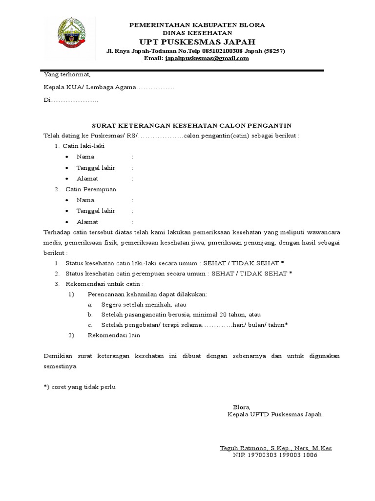 Form Catin | PDF | Pengembangan Diri | Kesehatan Holistik