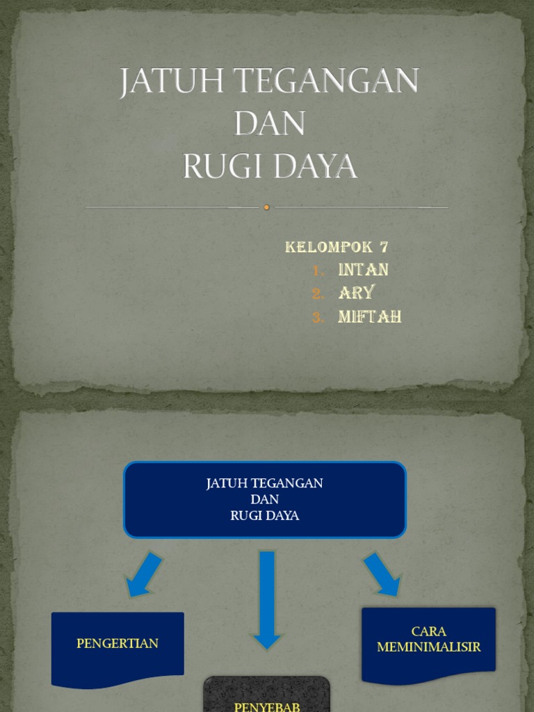 Jatuh Tegangan dan Rugi Daya Listrik | PDF | Sains & Matematika
