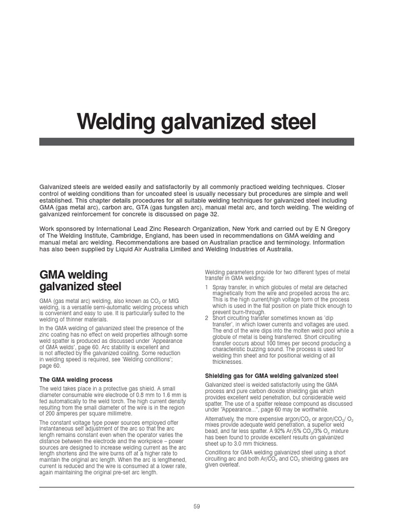 Welding Galvanized Steel | PDF | Welding | Construction