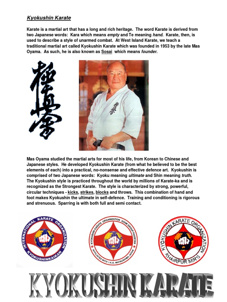 An Overview of the Founding and Core Elements of Kyokushin Karate | PDF ...