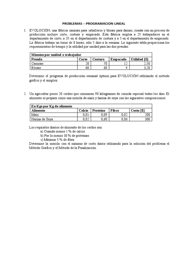 Alfredo Medrano Soliz - PROBLEMAS - Simplex - Metodo M | PDF
