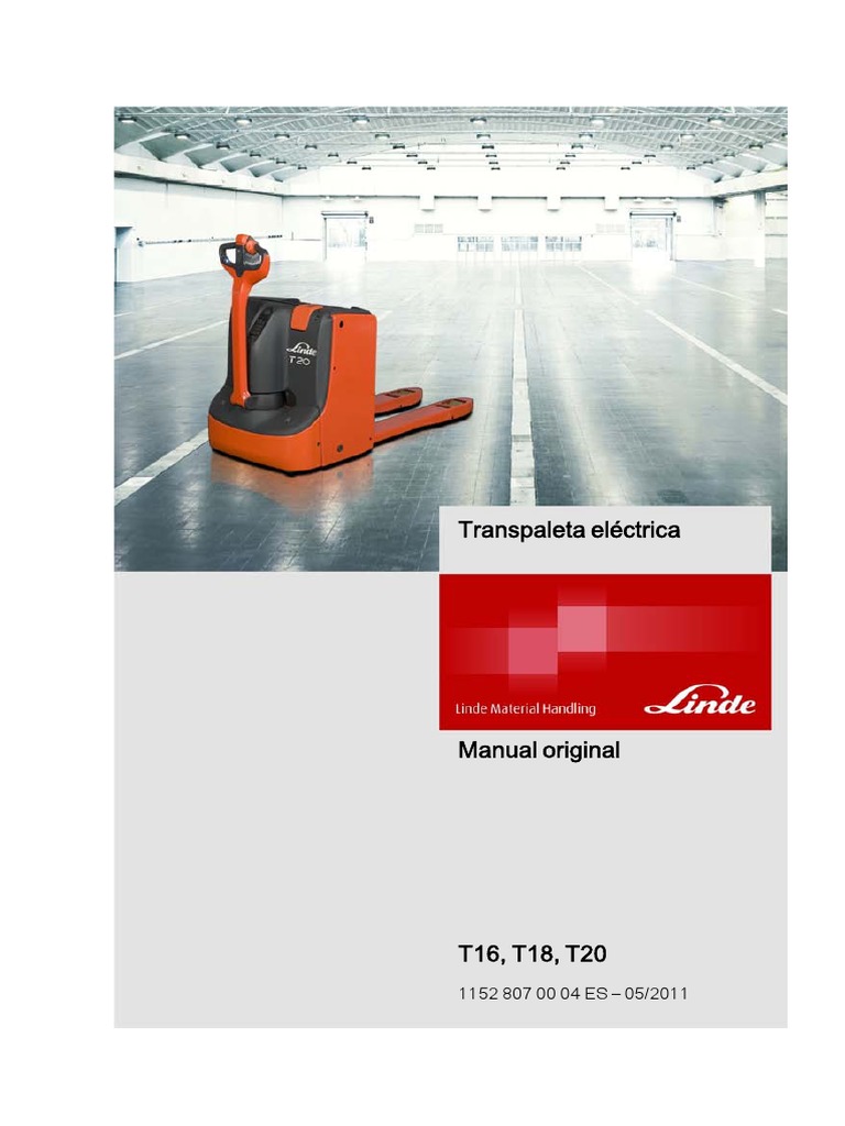 Linde t18 Manual Manual de Usuario 1152 PDF | PDF | Máquina elevadora | Science