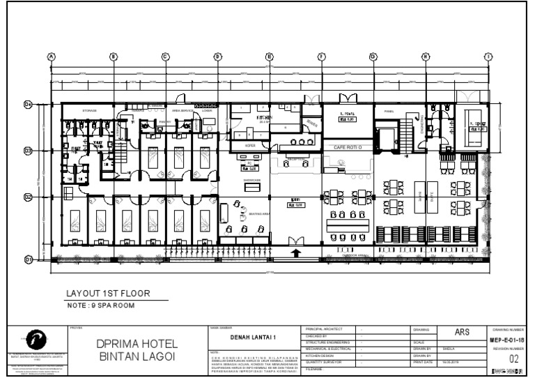 Layout 1St Floor: Dprima Hotel Bintan Lagoi 02 | PDF