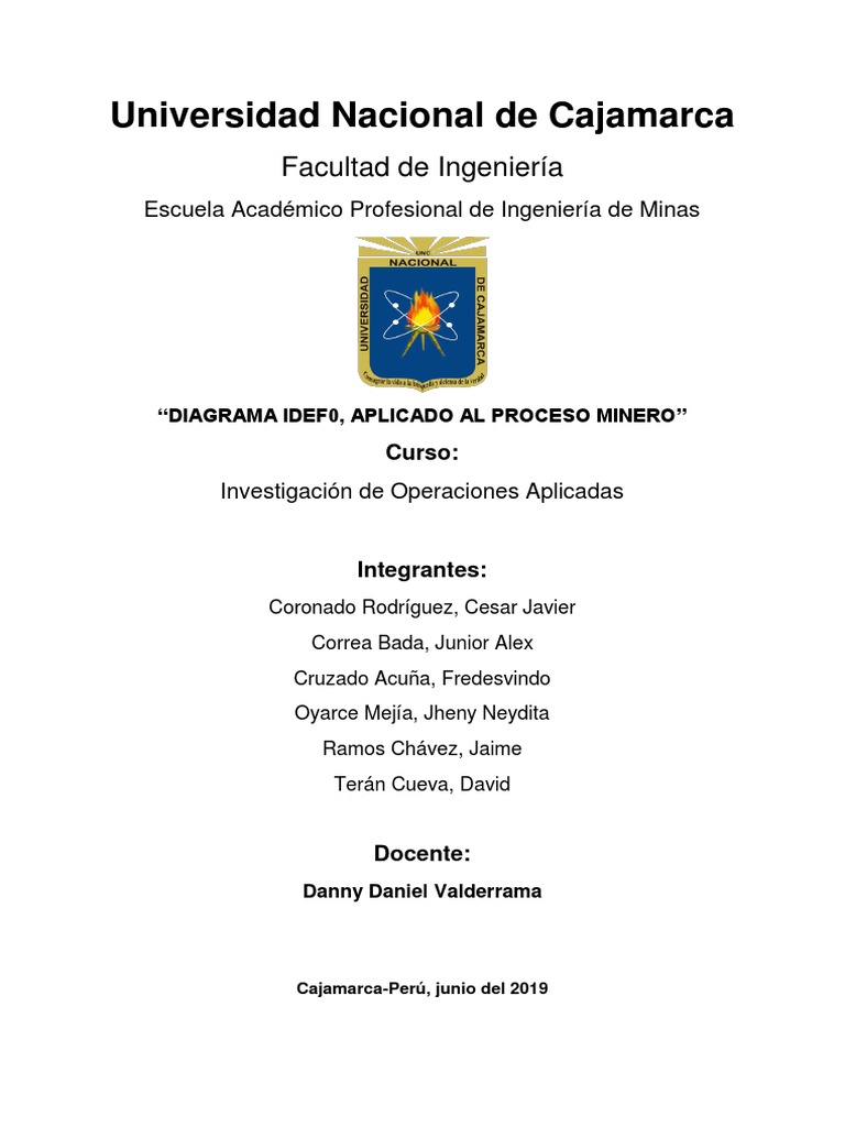 Diagrama Idef0 | PDF | Minería | Minerales