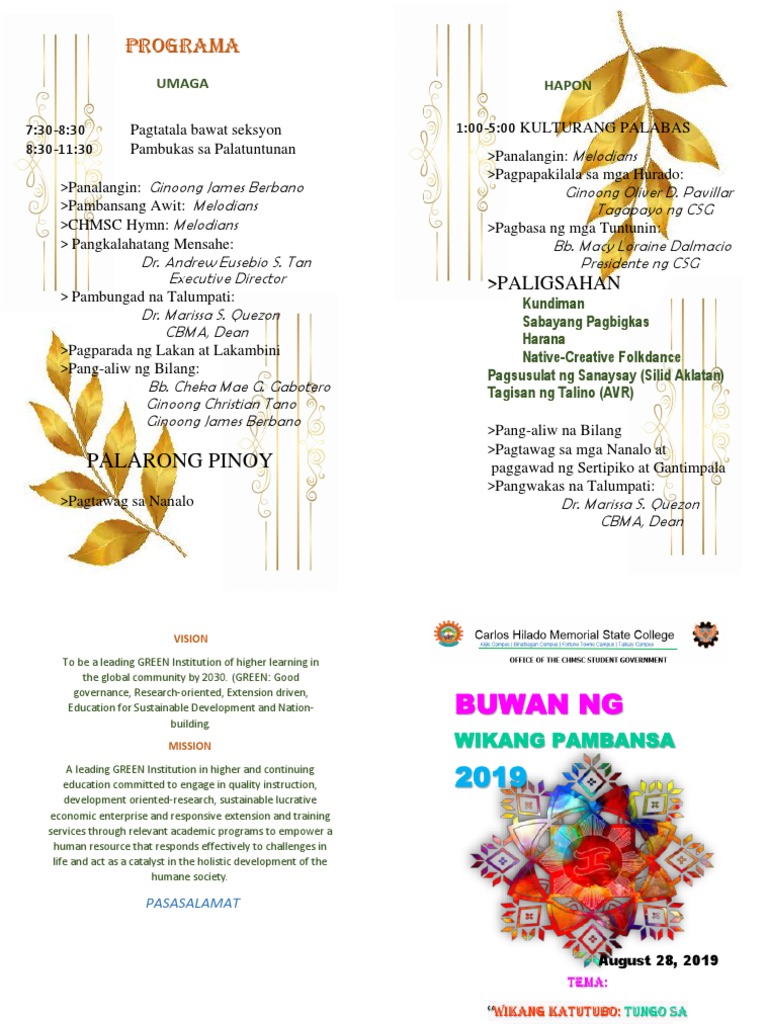 Araw NG Lahi Program | PDF | Sustainable Urban Planning | Environmental ...