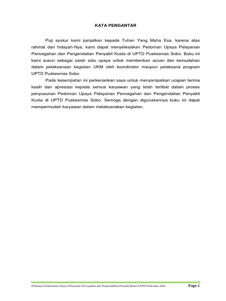 Pedoman Pencegahan dan Pengendalian Kusta | PDF | Kesehatan Holistik | Sains & Matematika