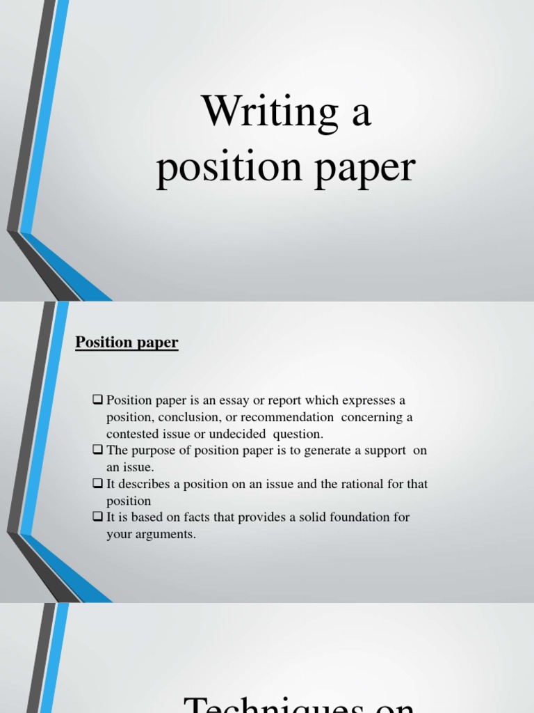 Writing A Position Paper | Download Free PDF | Reason | Essays