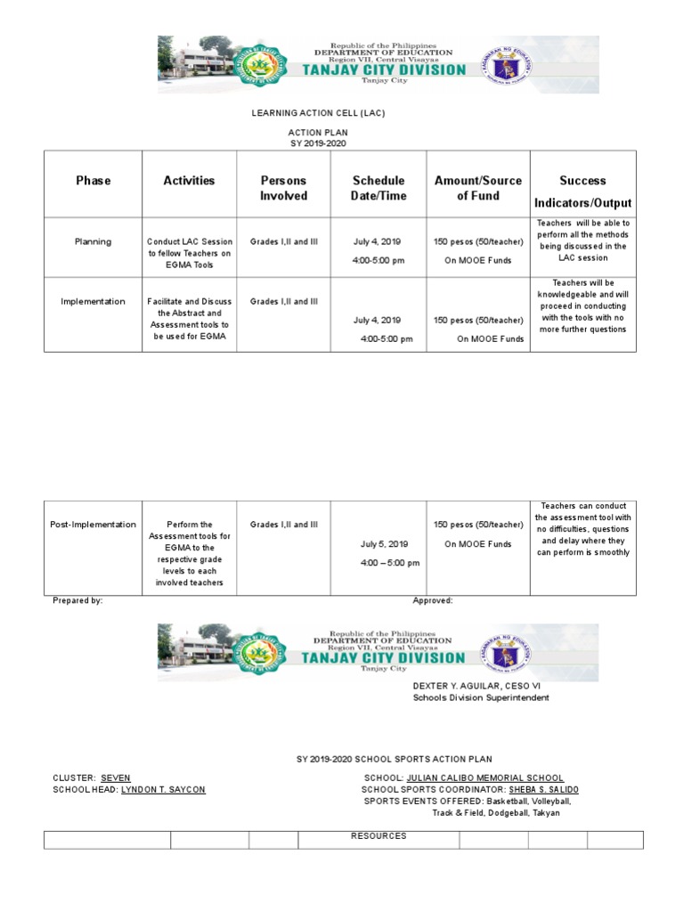 SPORTS ACTION PLAN.docx | Sports | Cognition