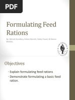 01 Feed Formulation Technique | PDF | Dairy Cattle | Cattle