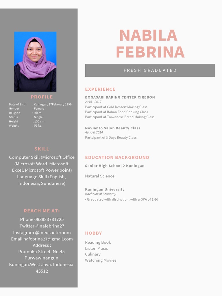 CV Nabila Febrina | PDF