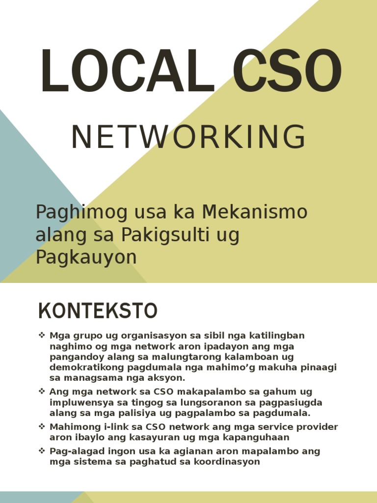 5 Local Cso Network | PDF