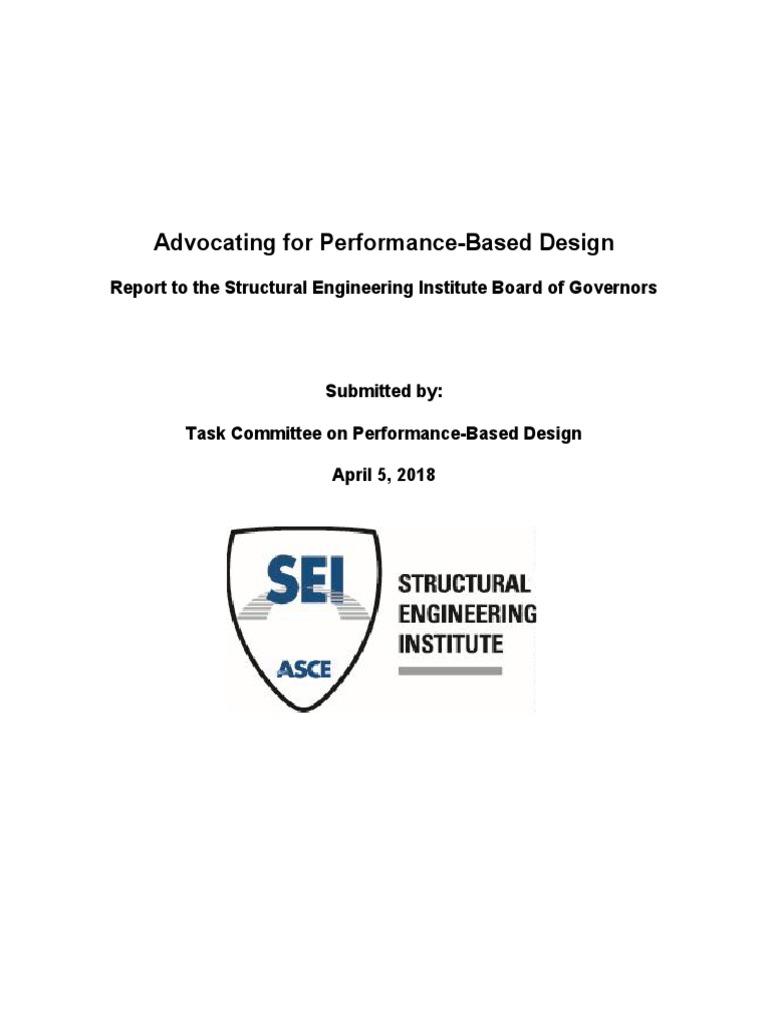 Performance-Based Design Advocacy Report | PDF | Design | Reliability ...