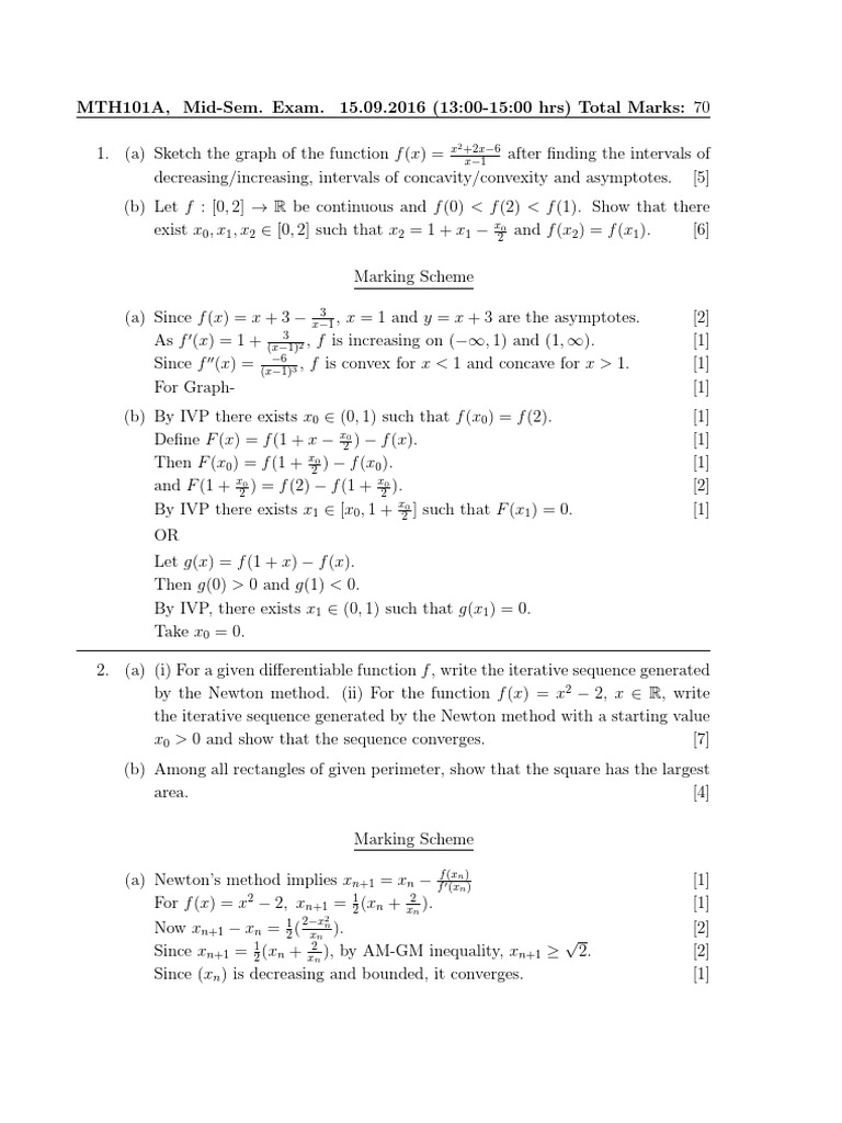 MTH101A, Mid-Sem. Exam. 15.09.2016 (13:00-15:00 HRS) Total Marks: 70 ...
