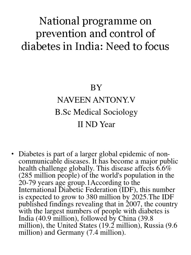 India's Growing Diabetes Epidemic: An Analysis of the National ...