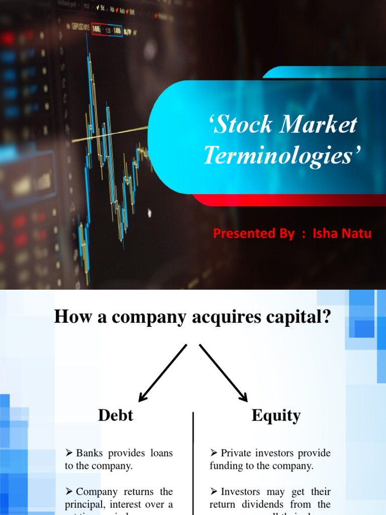 Stock Market Terminologies': Presented By: Isha Natu | PDF | Stock ...