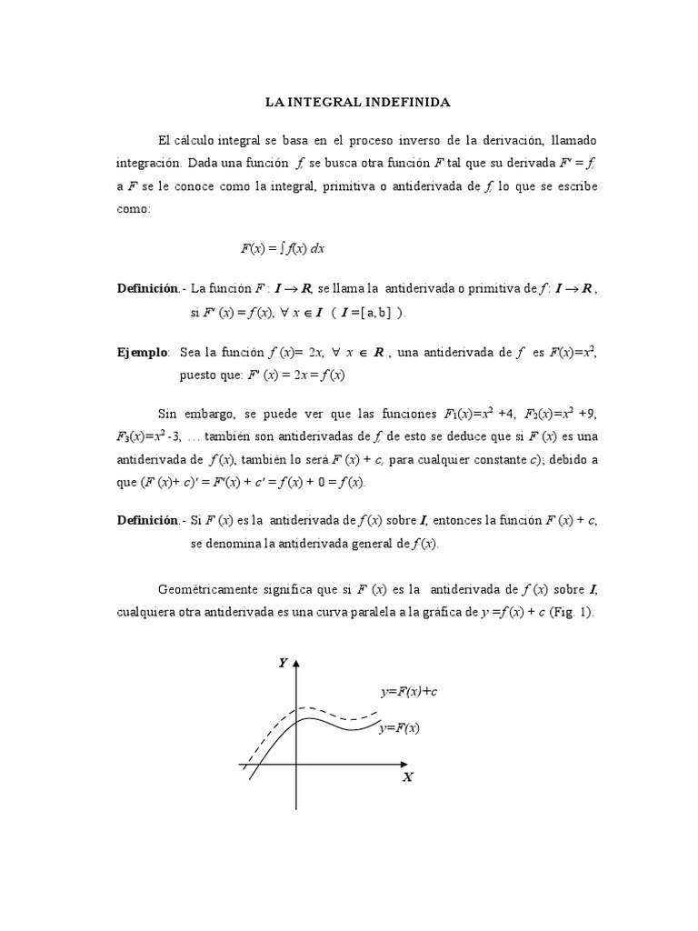 La integral indefinida y sus propiedades fundamentales | PDF | Integral ...