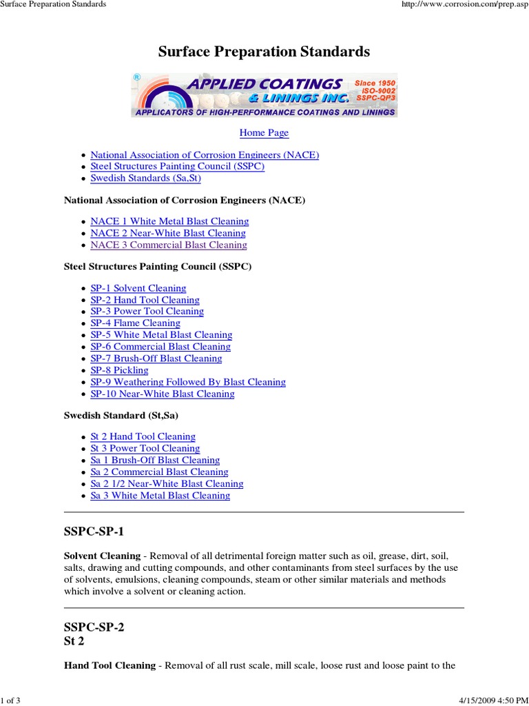 Surface Preparation Practice | PDF | Rust | Paint