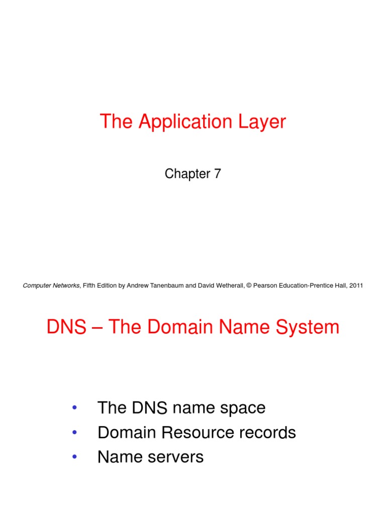 Chapter7 ApplicationLayer | PDF | Dynamic Web Page | Domain Name System