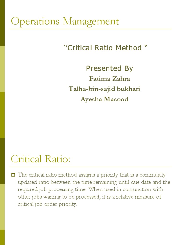 Critical Ratio | PDF | Teaching Mathematics | Business