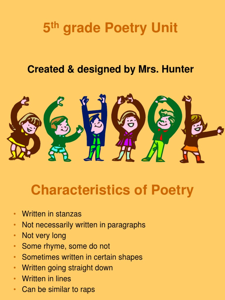 5th Grade Poetry Unit | PDF | Rhyme | Poetry