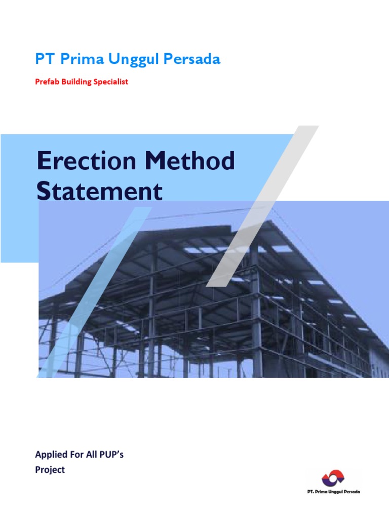 Steel Methode Statement | PDF | Framing (Construction) | Screw