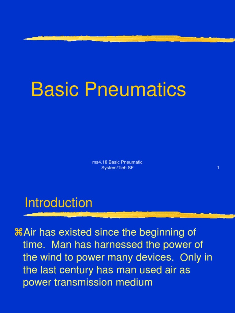 Introduction To Pneumatic | PDF | Pneumatics | Piston