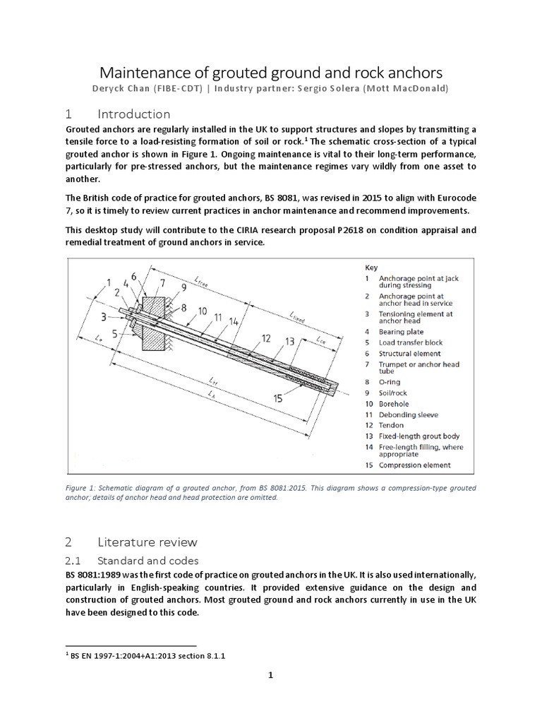Maintenance of Grouted Ground and Rock Anchors PDF | PDF | United ...