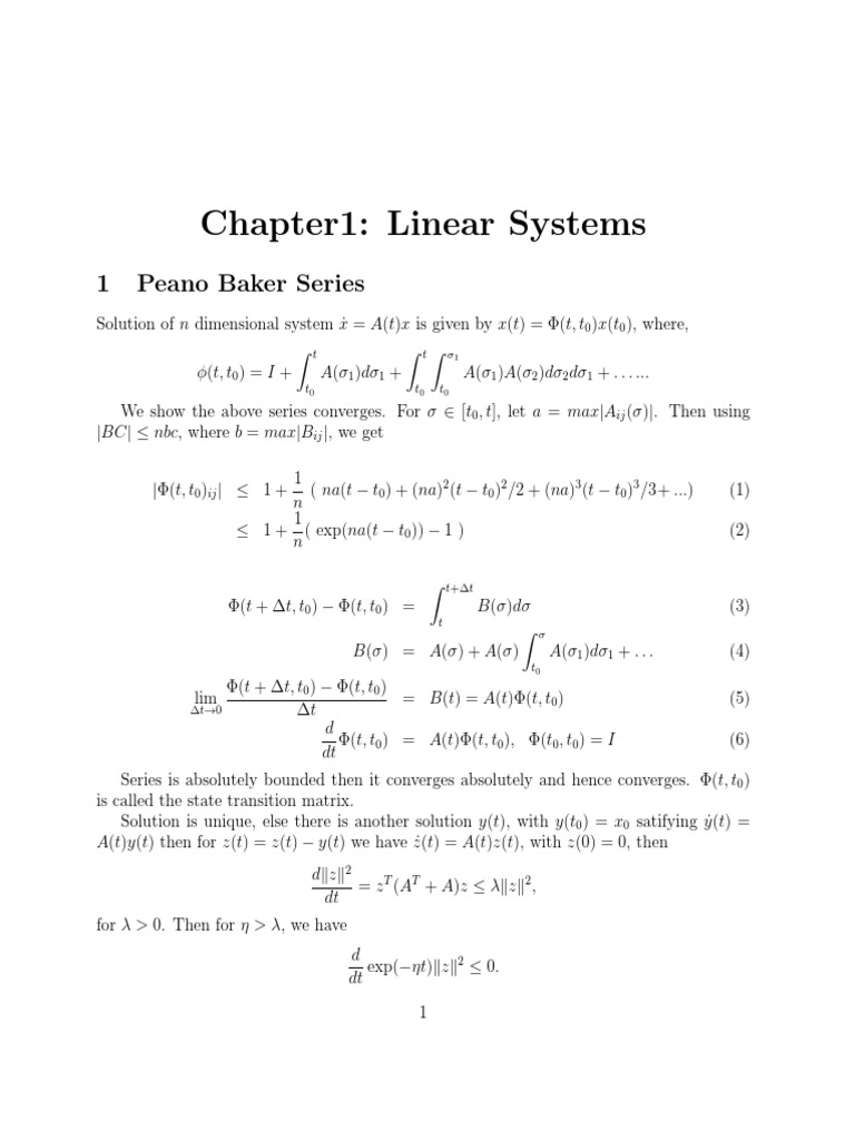 LINEAR SYSTEMS | PDF | Linear Subspace | Matrix (Mathematics)