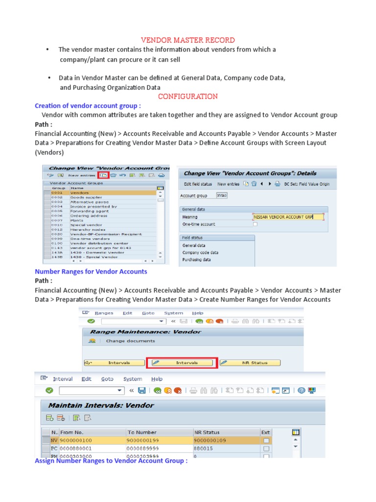 Vendor Master Record | PDF | Accounts Payable | Receipt