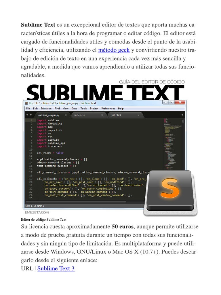 Guia Sublime Text | PDF | Expresión regular | Lenguaje de programación