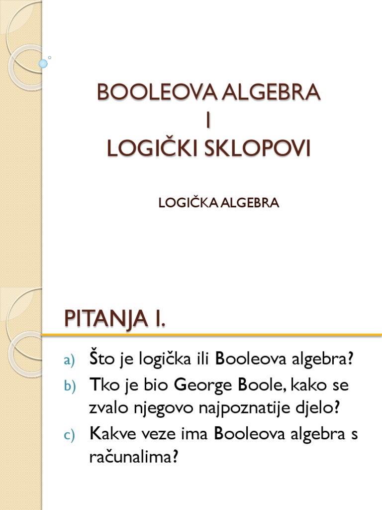 Booleova Algebra | PDF