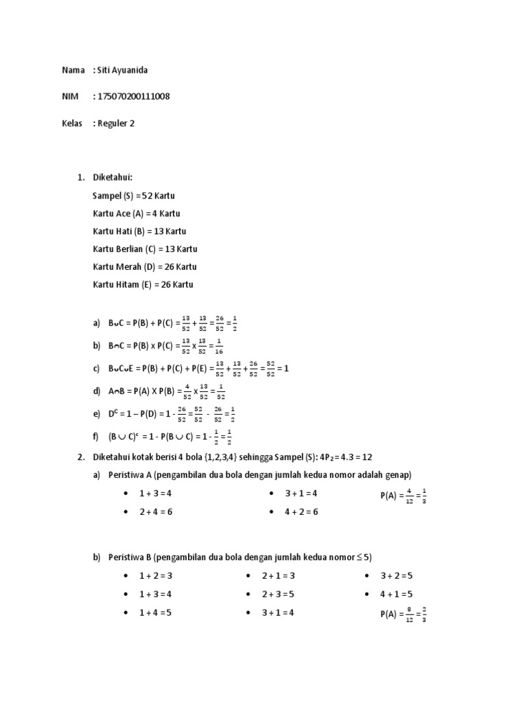 Tugas Probabilitas | PDF