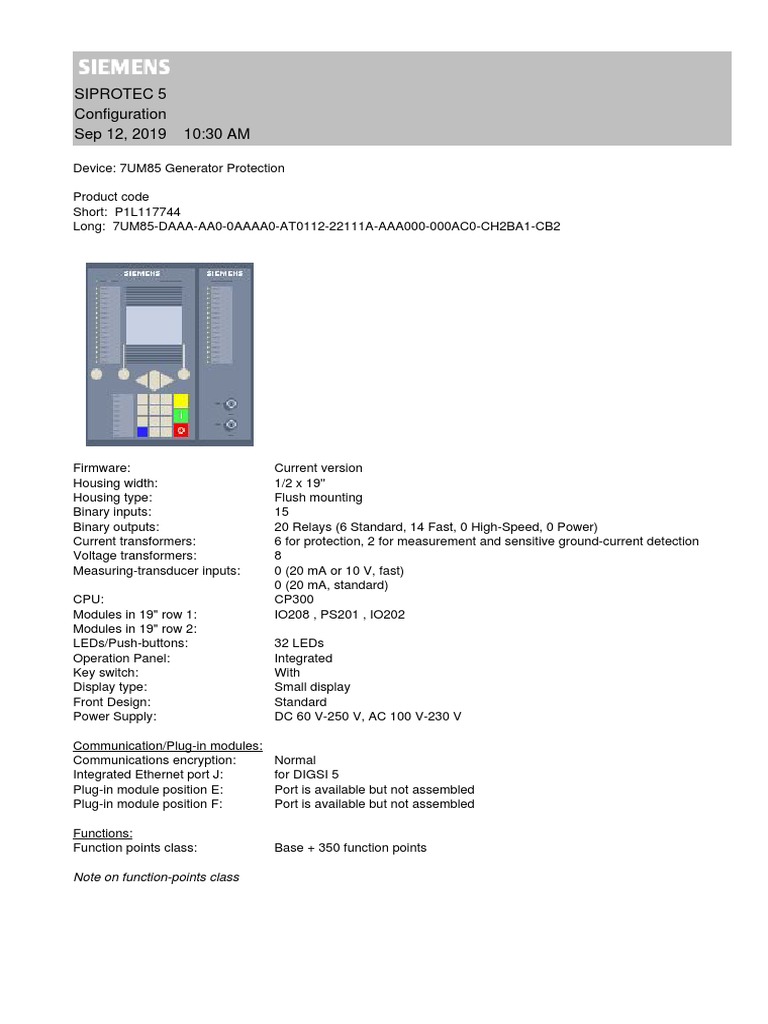 7UM85 Order | PDF | Electrical Components | Power Engineering