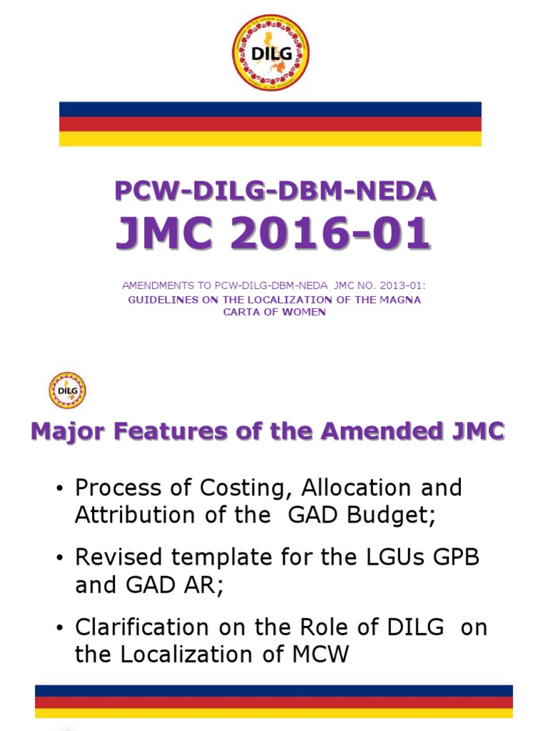 Amendments To Pcw-Dilg-Dbm-Neda JMC No. 2013-01 | PDF | Public Sphere ... Amendments To Pcw-Dilg-Dbm-Neda JMC No. 2013-01 | PDF | Public Sphere ...