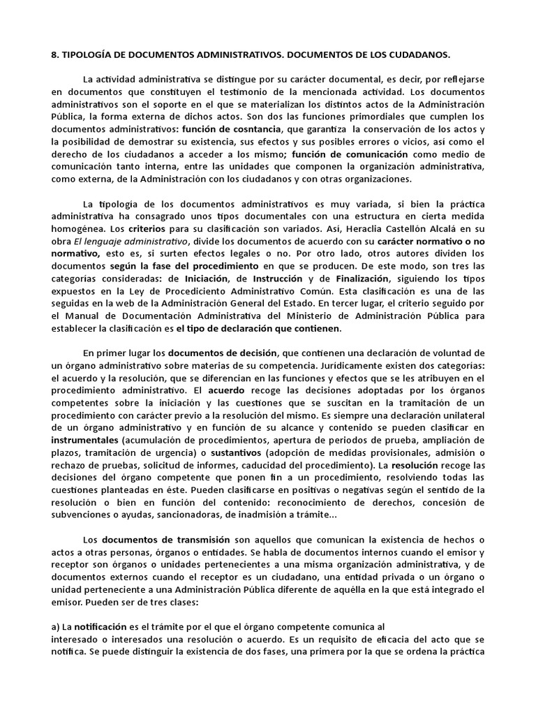 Tipos de Documentos Administrativos | PDF | Información del gobierno ...