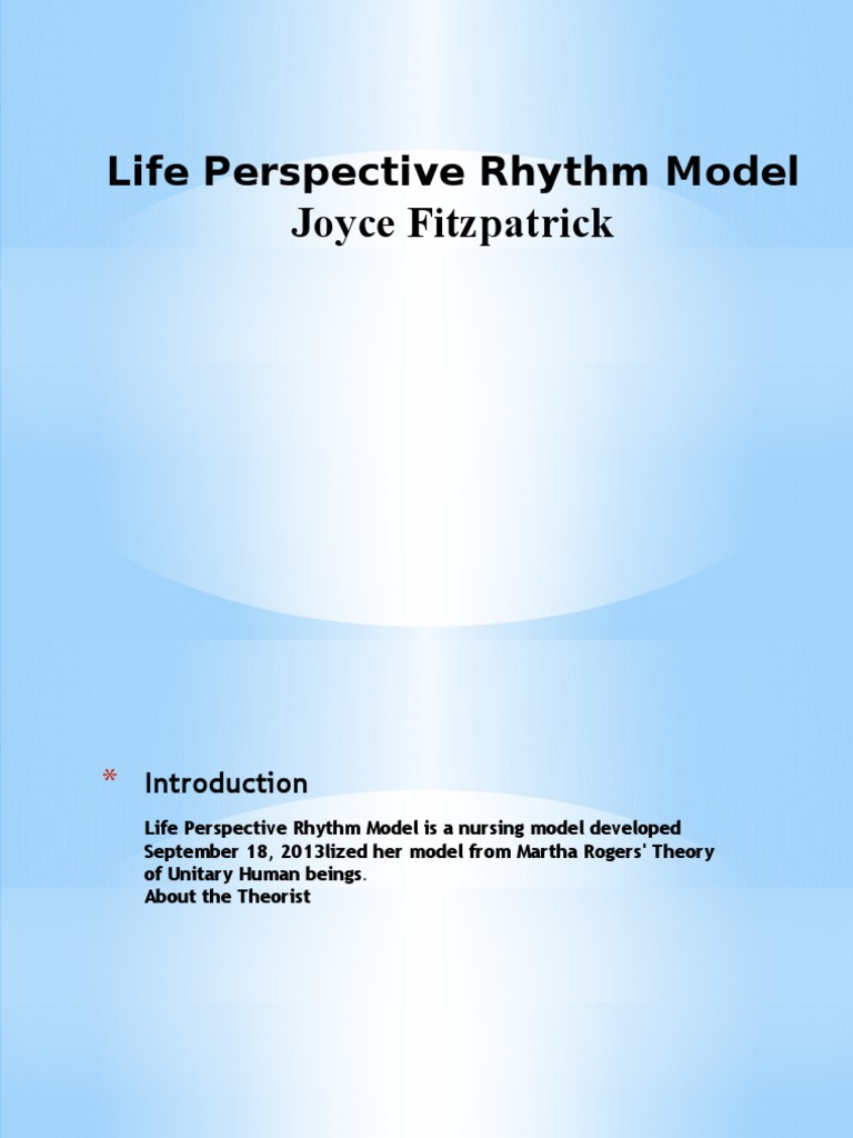 Life Perspective Rhythm Model | PDF | Developmental Psychology | Nursing