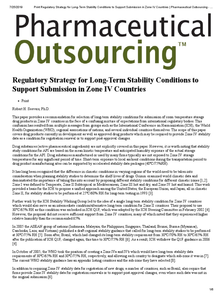 Long-Term Stability (Zone IV) 30-75%RH | PDF | Relative Humidity | Drug ...