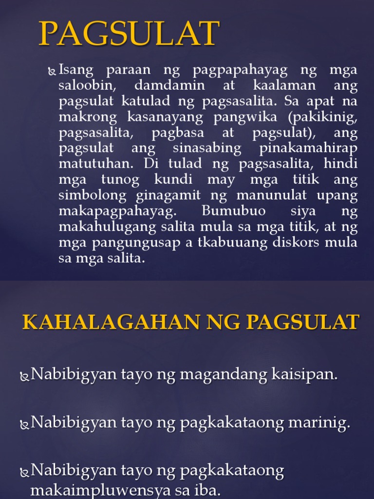 PAGSULAT | PDF