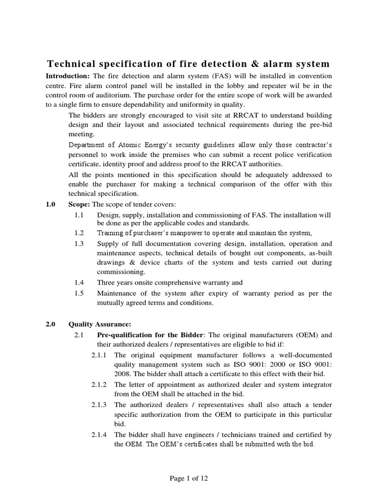 Facp Details | PDF | Specification (Technical Standard) | Electrical ...