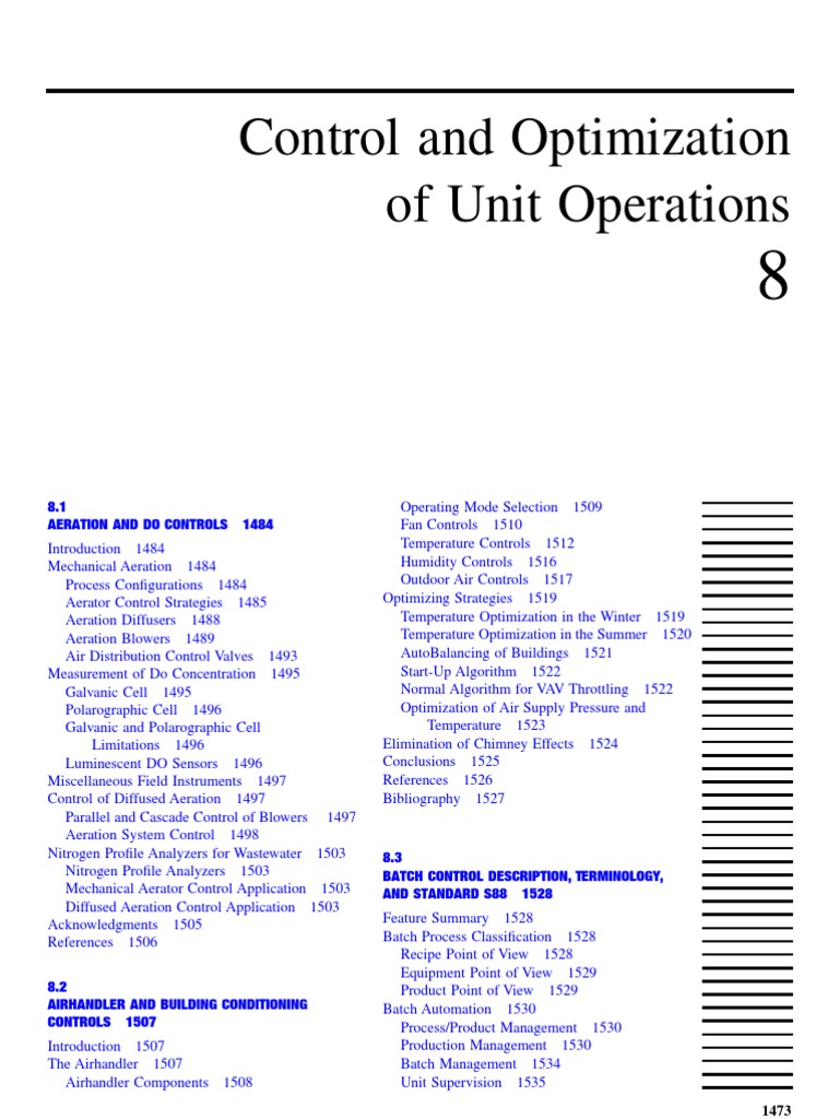 Control and Optimization of Unit Operations: 8.1 Aeration and Do ...