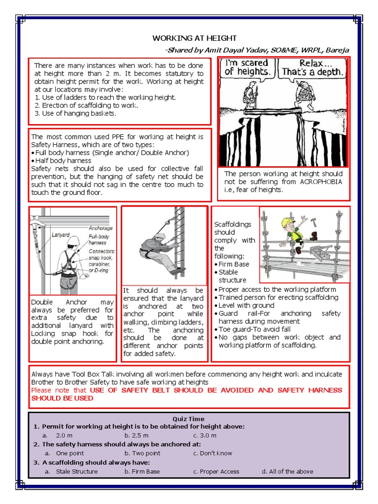 Working at Height | PDF | Scaffolding