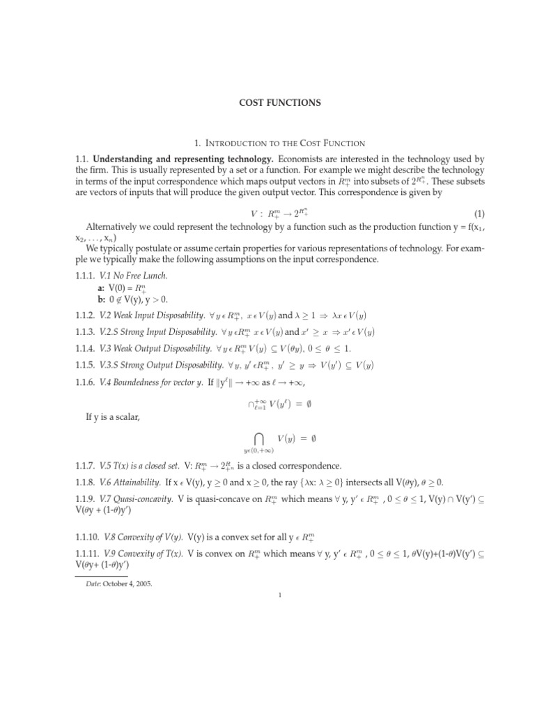 Cost Functions: Ntroduction To The OST Unction | PDF | Maxima And ...